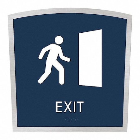 Intersign Exit (Person Exiting Right), 8-5/8" W x 8-5/8" H APX-RG72(S30 ...