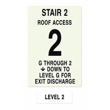 Intersign NFPASgn, Stair Id 2, Roof Accss A, FlrLvl2 NFPA-PVC1812(2GA2 ...