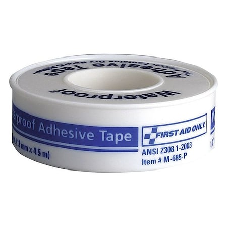 First Aid Only Waterproof Tape, Plastic, 5 yd., 1/2 in. W M685-P | Zoro