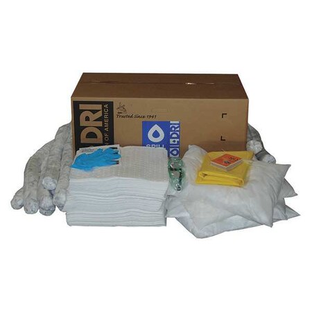 Oil-Dri Spill Kit, 55 gal Volume Absorbed per Kit, 50 gal Capacity, Box ...