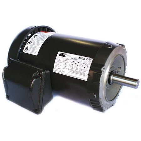 Dayton 3-Phase General Purpose Motor, 3/4 HP, 143TC Frame, 208-230/460V ...