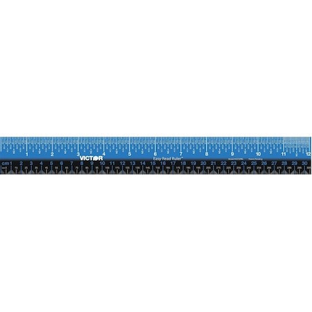 Victor Technology Ruler, Inch, Gloss, White, Plastic, 12in. EZ12PBL | Zoro