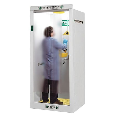 Hemco Emergency Shower Booth, Finished Sides 16604 | Zoro