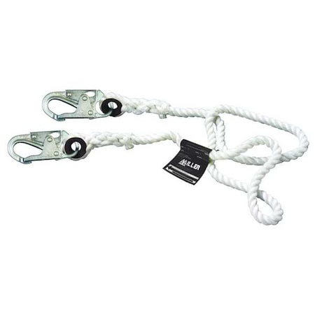Honeywell Miller Positioning Lanyard, 20 ft., White 201RLS-2-Z7/20FTWH ...