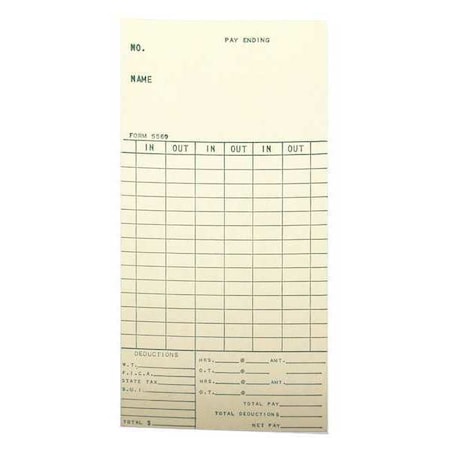 Amano Time Cards 250 Each AMA-556950 | Zoro