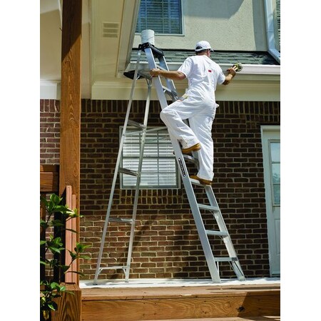Louisville 8 ft Aluminum Stepladder, 300 lb Capacity AS3008 | Zoro