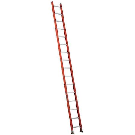 Louisville 16 ft Overall H, Straight Ladder, Fiberglass, Orange Finish ...