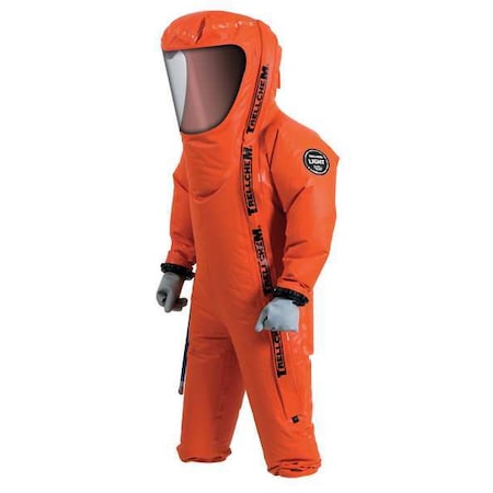 Ansell Encapsulated Suit, S, Orange, Polyamid Coated Fabric with PVC on ...