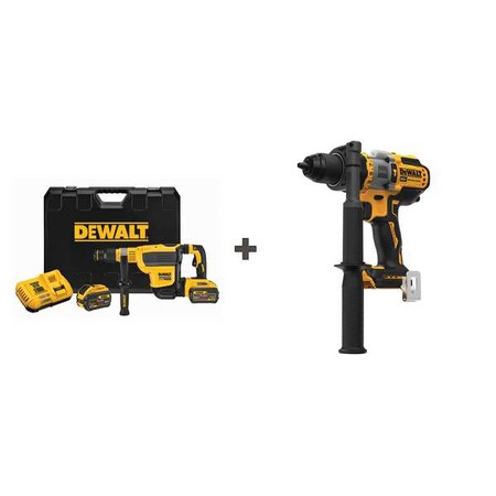 Dewalt Cordless Rotary Hammer Kit, 60V DCH614X2/DCD999B | Zoro