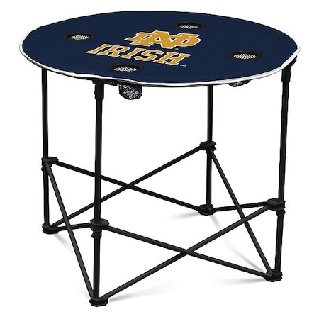 Logo Brands Table, Round, Notre Dame Navy/White 190-31-1 | Zoro