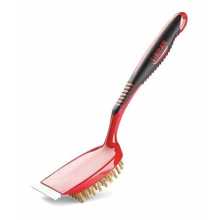 Libman Commercial Small Grill Brush, Brss Fbrs, Scraper, PK6, 6 PK 575 ...