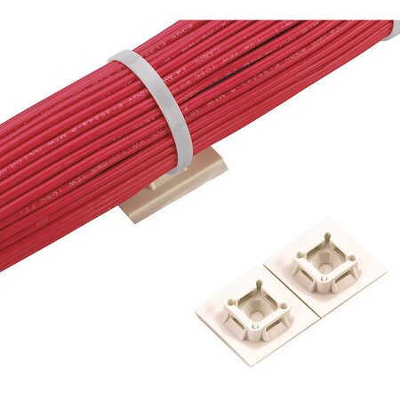 Panduit Cable Tie, Mount, Nylon, White, PK100 PAM075NY-A-C | Zoro