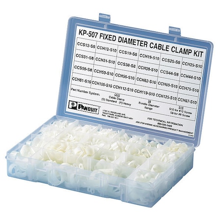 Panduit Cable Clamp, Nylon 6/6, Natural, 9 in L KP-507 | Zoro