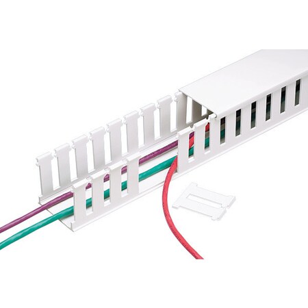 Panduit Wide Slot Duct, Type NE, Halogen-Free, White, " x 1" x 1' (6 ...