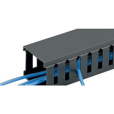 Panduit 6' Base Wiring Duct, 1" W x 2" H, PVC, Black G1X2BL6 | Zoro