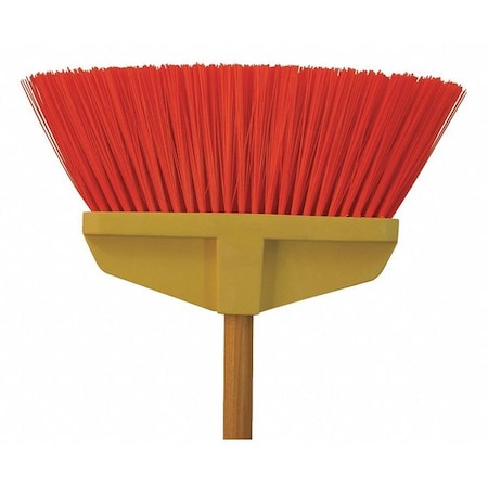 Bruske 13 in Sweep Face Broom, Orange, 54" L Handle 5617-R | Zoro