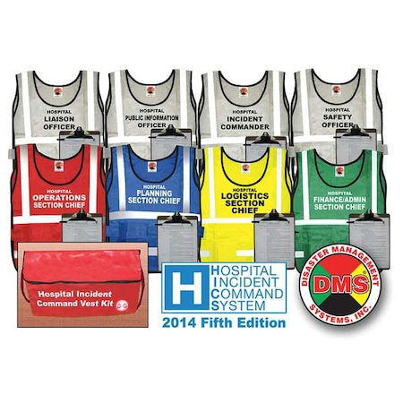 Disaster Management Systems HICS 2014 Vest Kit, Small, 8 Vests DMS ...