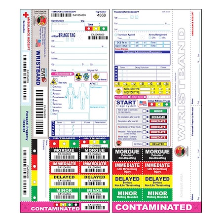 Disaster Management Systems Wristband Triage Tag, PK50 DMS 05420 | Zoro
