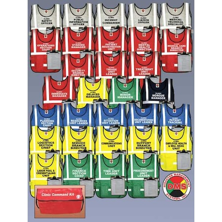 Disaster Management Systems Large Clinic Command Kit, 31 Vests DMS ...