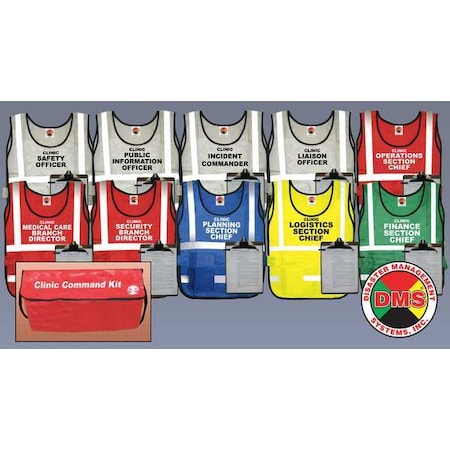 Disaster Management Systems Small Clinic Command Kit, 10 Vests DMS ...