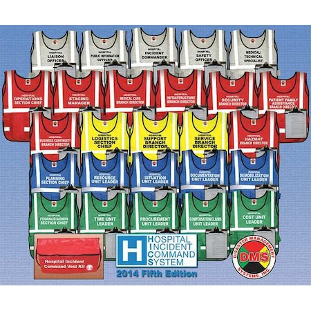 Disaster Management Systems HICS 2014 Vest Kit, Medium, 26 Vests DMS ...