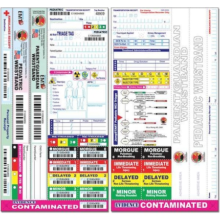 Disaster Management Systems Dual Wristband Pediatric Tag, PK50 DMS ...