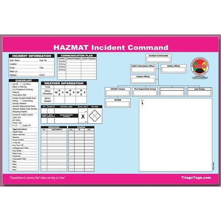 Disaster Management Systems Hazmat ICS Worksheet, PK25 DMS 05566 | Zoro