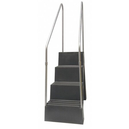 Dpi Step Stand, 4 Steps, Polyethylene, Black ST445-01 | Zoro