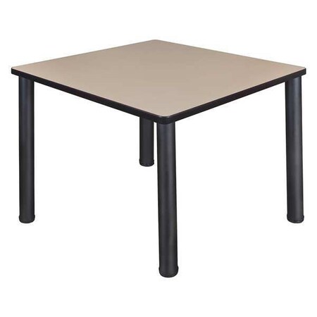 Regency Square Cafe Table, 42" W, 42" L, 29" H, Laminated Melamine Top ...