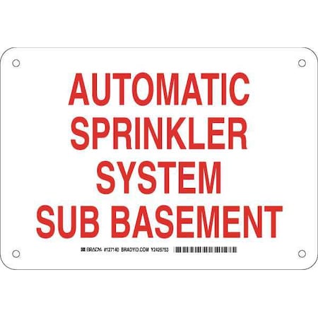 Brady Fire Safety Sign, 7" Height, 10" Width, Aluminum, Rectangle ...