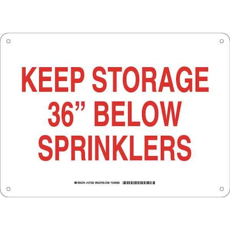 Brady Fire Safety Sign, 10" Height, 14" Width, Plastic, Rectangle ...