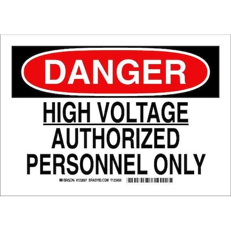 Brady DANGER SIGN 7X10, 123697 123697 | Zoro