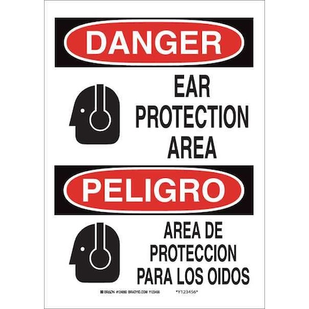 Brady Danger/Peligro SIGN 10X7, Legend Style: Symbol and Text, 124086 ...