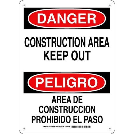 Brady Danger/Peligro, Construction Area Keep Out/Area De Construccion ...
