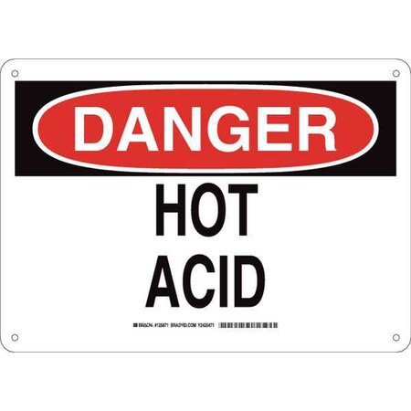 Brady Danger Sign, 10 in H, 14 in W, Rectangle, English, 125871 125871 ...