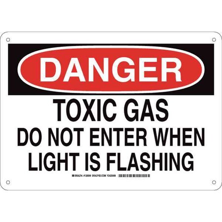 Brady Danger Sign, 10" Height, 14" Width, Aluminum, Rectangle, English ...