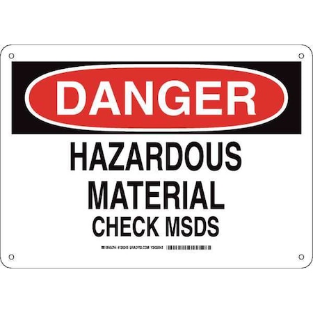 Brady Danger Sign, 10 in H, 14 in W, Rectangle, English, 126243 126243 ...