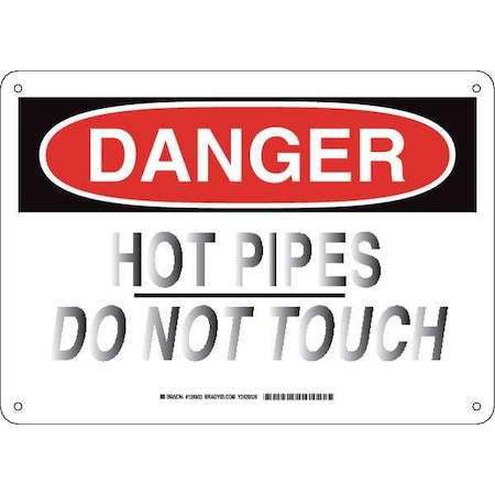 Brady Danger Sign, 10 in H, 14 in W, Aluminum, Rectangle, English ...