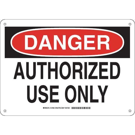 Brady Danger Sign, 10 in H, 14 in W, Aluminum, Rectangle, English ...
