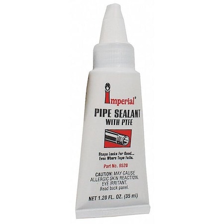 Imperial Supplies Pipe Thread Sealant 1.2 fl oz, Tube, White, Paste ...