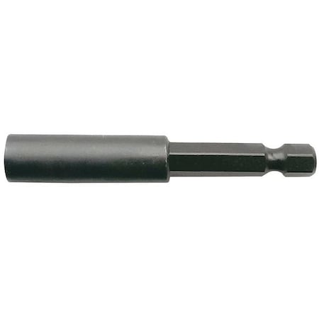 Westward Bit Holder, 1/4 in Drive Size, 1/4 in Hex Shank Size, 3 in L ...