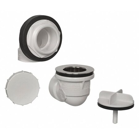 Ab&A Waste/Overflow Half Kit, RoughInOnly, PVC 60351 | Zoro