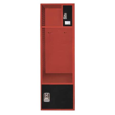 Lyon Gear Locker, (1) Tier, (1) Wide, Steel, Red, Powder Coated Finish ...