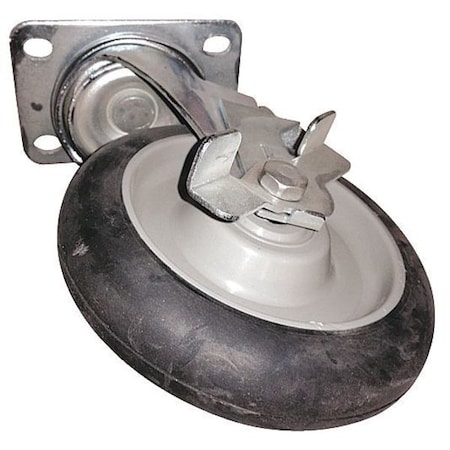 Dinex Caster, Swivel, Black, 5 In DXDIN5SBRKBG | Zoro