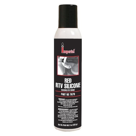 Zoro Select High Temp. RTV Silicone Sealant, 8 oz, Red, Spray Bottle, 6 ...