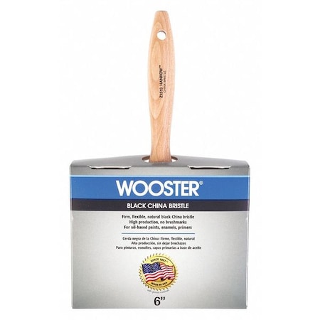Wooster 6" Block Paint Brush, Black China Bristle, Sealed Maple Wood ...