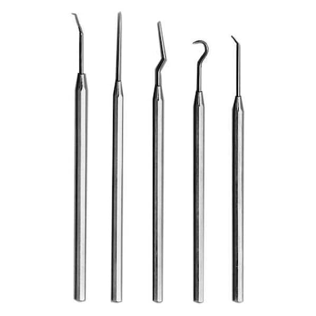 Ullman Devices Pick And Hook Set, Steel, 5-9/16in.L, 5 pcs MP-6 | Zoro