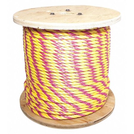 Bevis Rope Manufacturing Safety Rope, PES, PES, 5/16In. dia., 600ft L ...