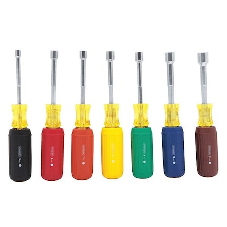 Stanley Nut Driver Set, 7 Pieces, Metric, Solid 62-546 | Zoro