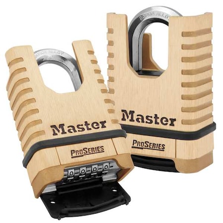 Master Lock Combination Padlock, Bottom, Brass 1177 | Zoro